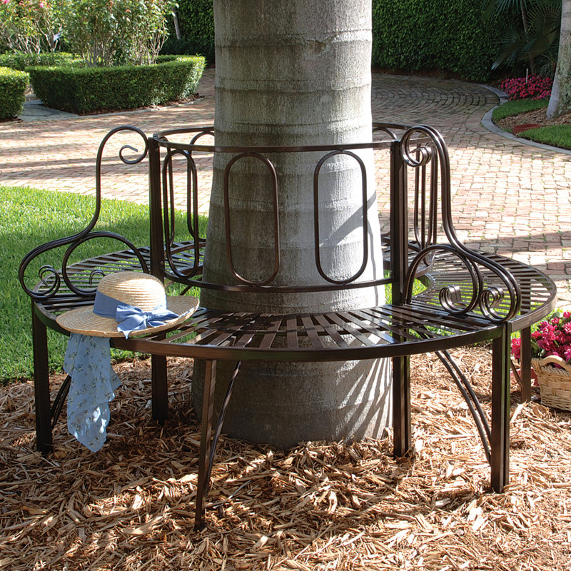 Round garden bench seat store